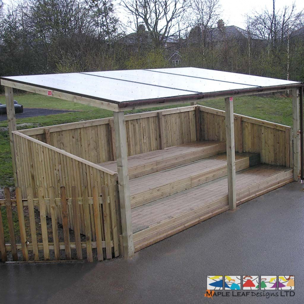 Covered Tiered Seating by Maple Leaf Designs. The One-Stop Playground ...