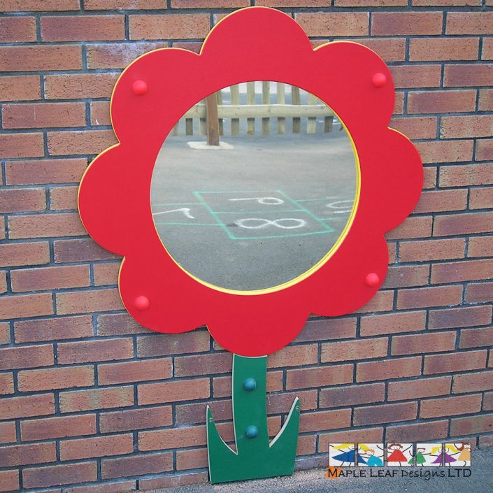 Flat Flower Mirror with Stem by Maple Leaf Designs. The One-Stop ...