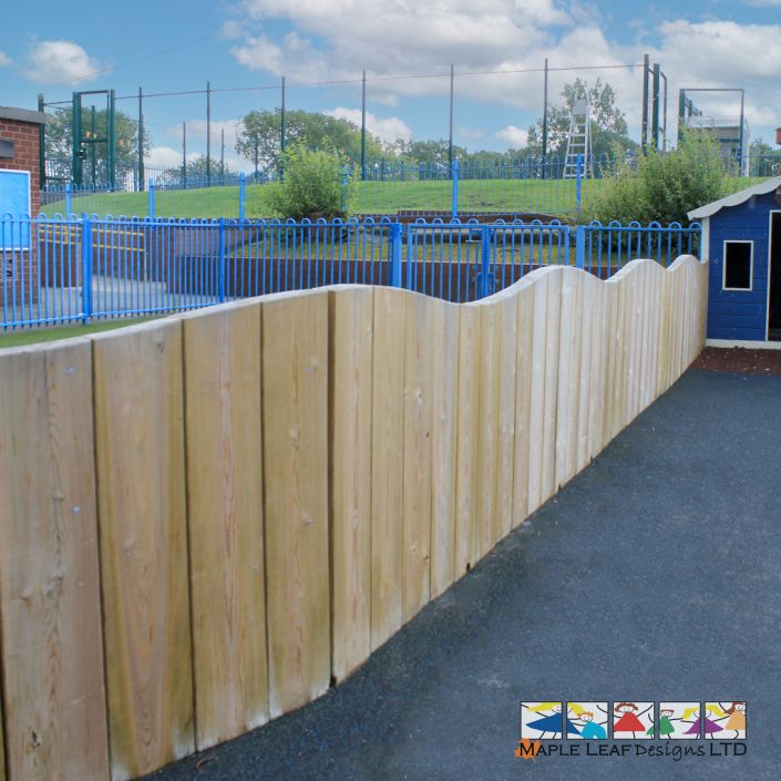 Timber Stockade Wave Top Fencing by Maple Leaf Designs. The One-Stop ...