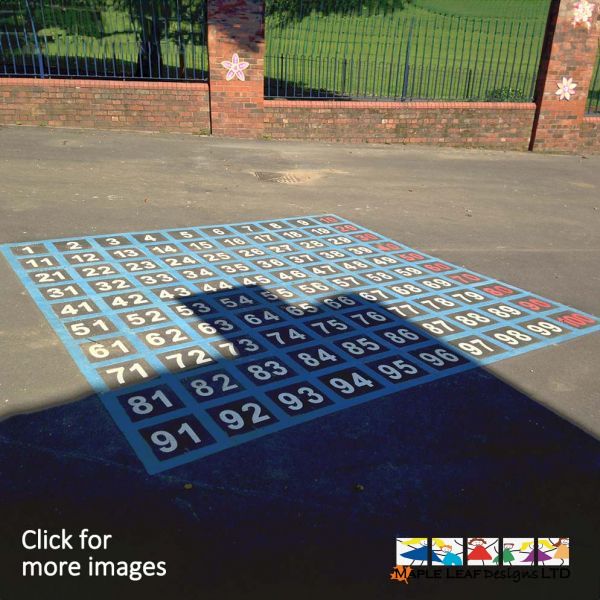 1-100 Number Grid Markings by Maple Leaf Designs. The One-Stop ...
