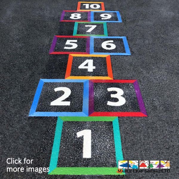 Hopscotch Line Markings by Maple Leaf Designs. The One-Stop Playground ...
