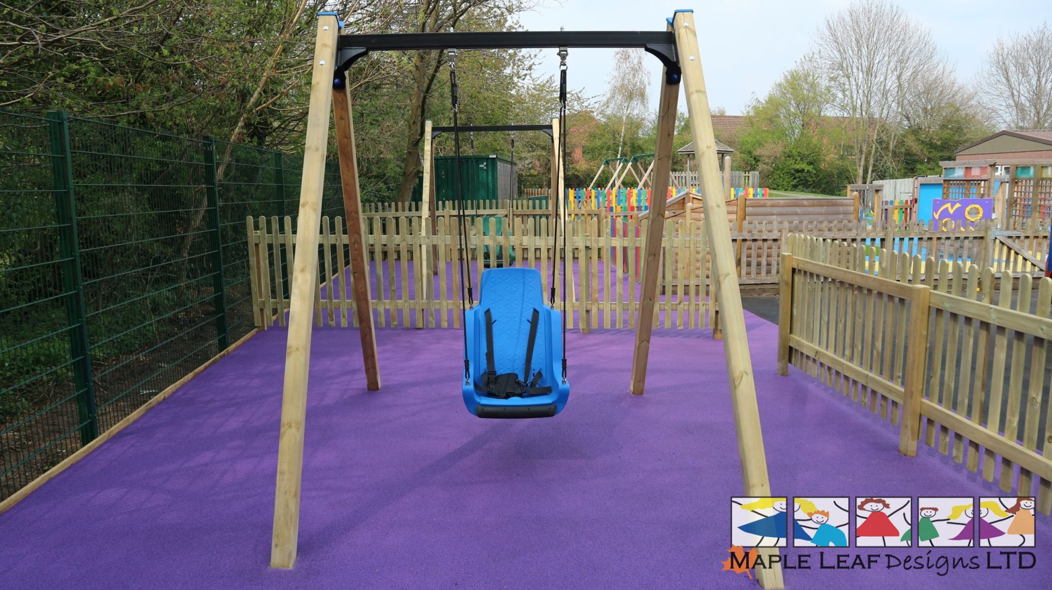 Bucket Seat Single Swing by Maple Leaf Designs. The One-Stop Playground ...