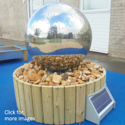 Stainless Steel Sphere Water Feature (Solar Powered) by Maple Leaf ...
