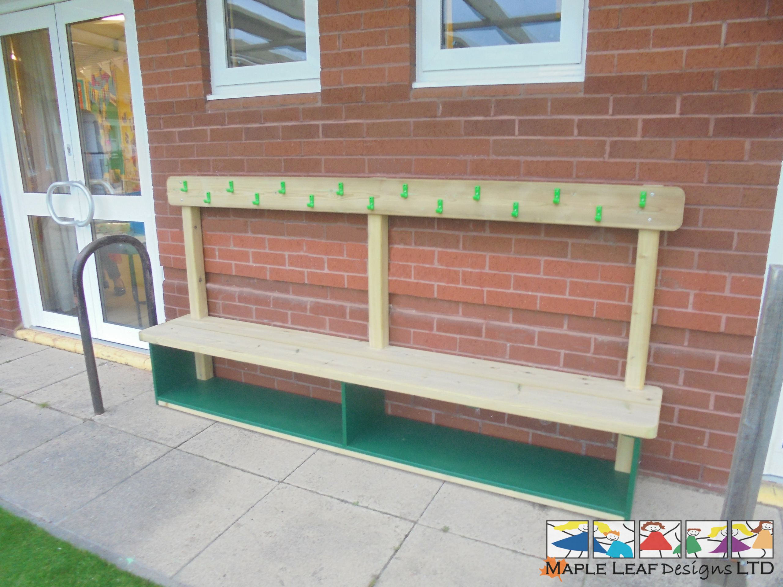 Welly Bench with Coat Hooks by Maple Leaf Designs. The One-Stop ...