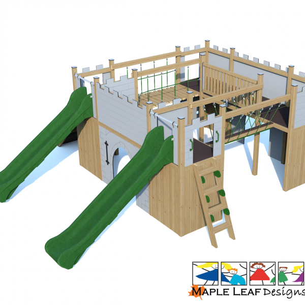 Connaught Fort XL Play Tower V2 with Portcullis by Maple Leaf Designs ...
